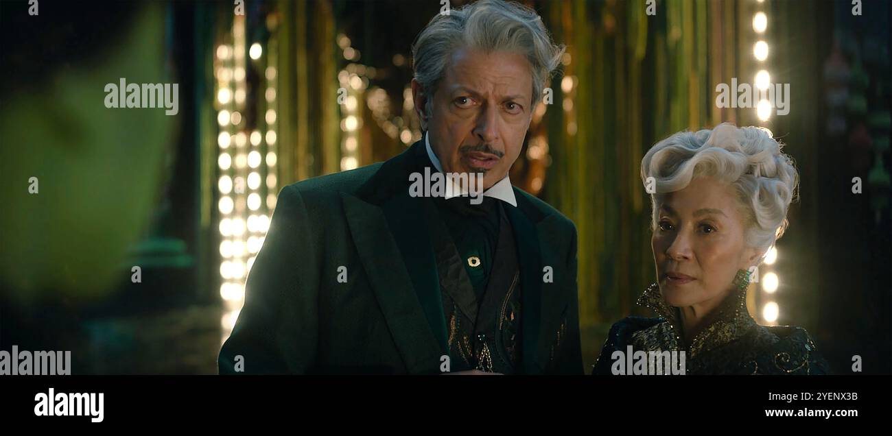 WICKED - FILM STILLS. 2024 . USA. Jeff Goldblum and Michelle Yeoh in ...