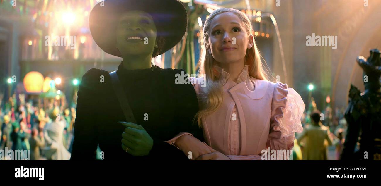 WICKED - FILM STILLS. 2024 . USA. Ariana Grande and Cynthia Erivo in ...