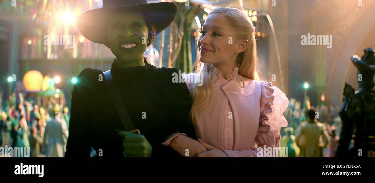 WICKED - FILM STILLS. 2024 . USA. Ariana Grande and Cynthia Erivo in ...
