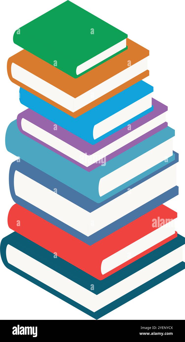 Book Stack Vector art Illustration Stock Vector Image & Art - Alamy
