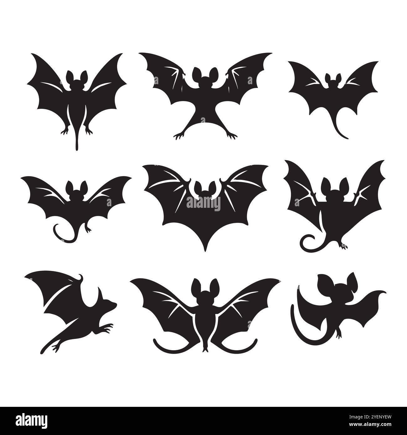 Fledermaus silhouette Stock Vector Images - Alamy