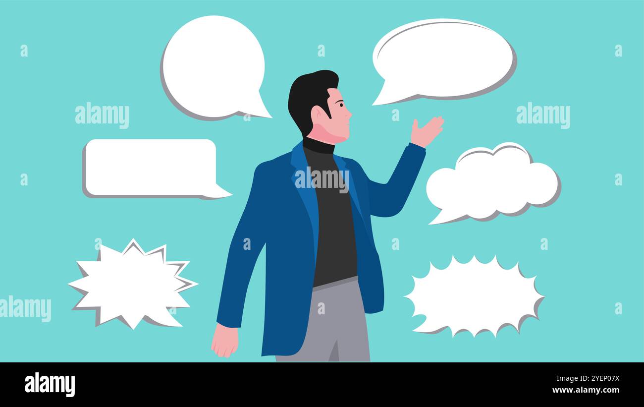 Man giving directions Stock Vector Images - Alamy