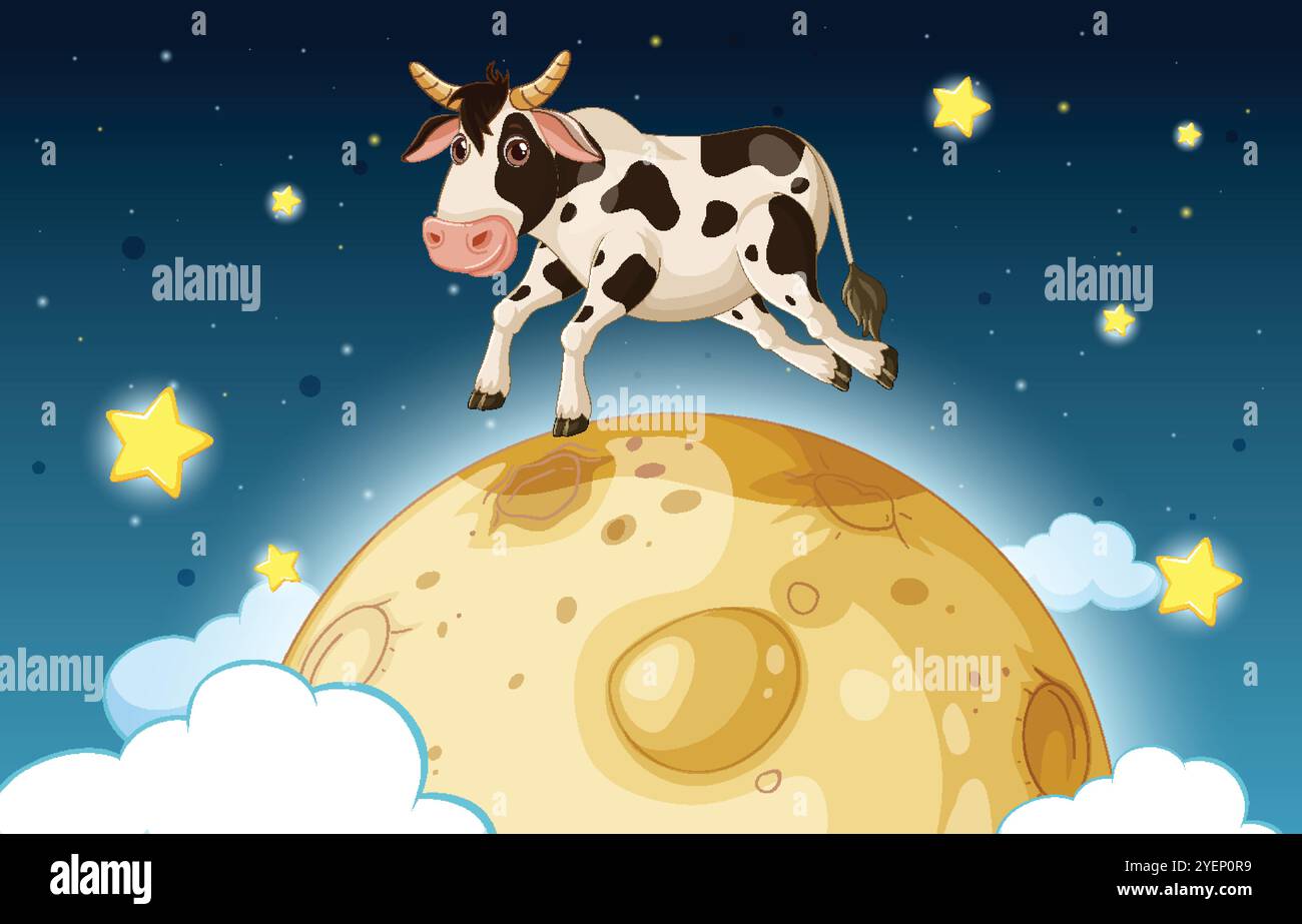 Cow over the moon hi-res stock photography and images - Alamy
