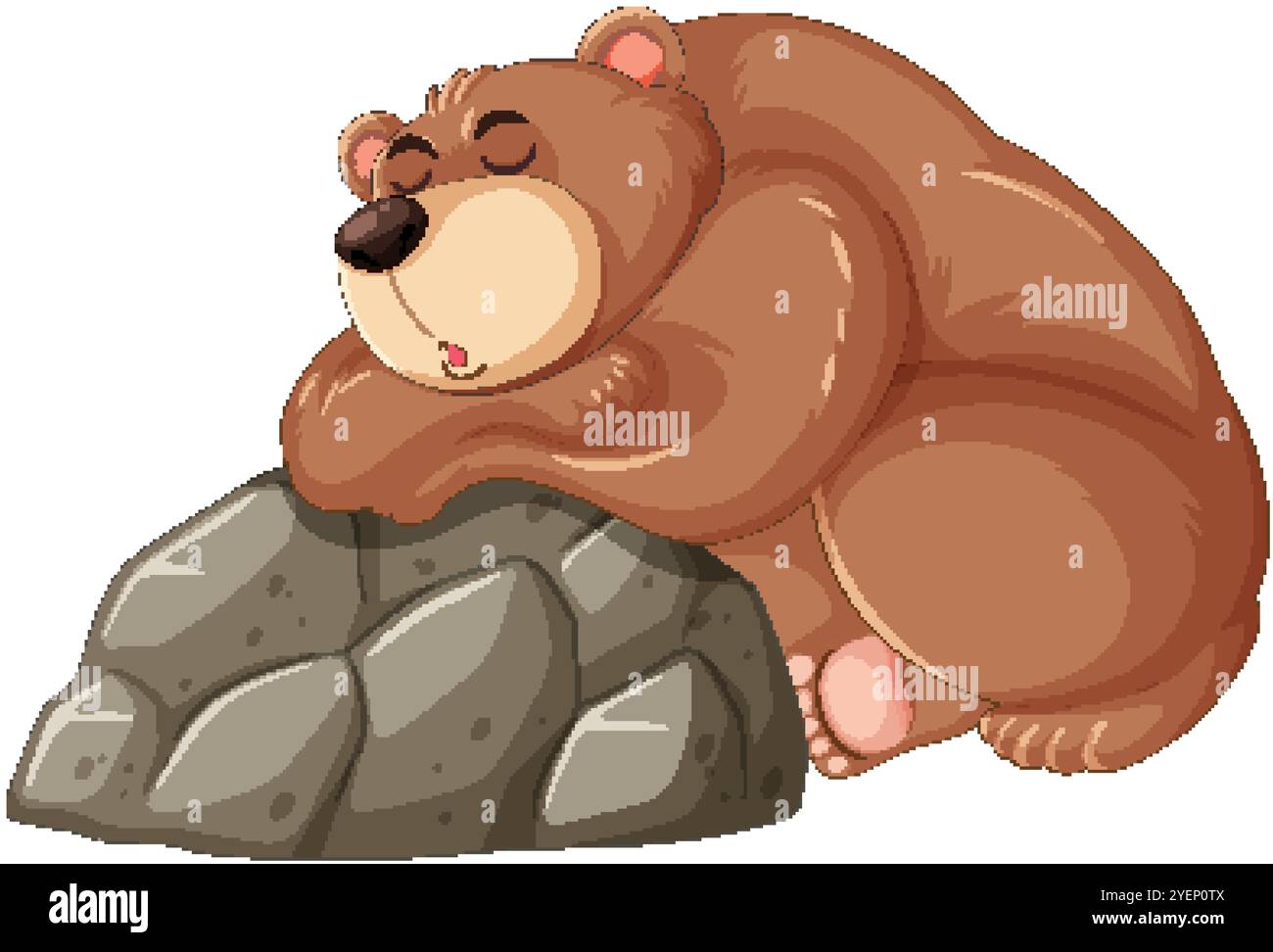 Sleeping on a rock Stock Vector Images - Alamy