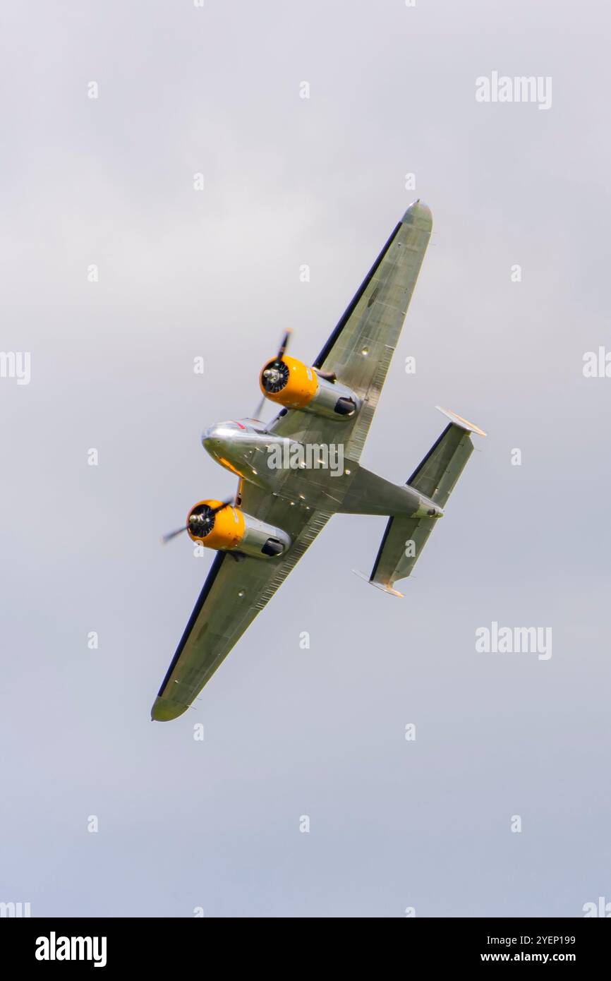 Beechcraft Model 18 at Air Legend Air Show 2024 in Melun, France Stock ...