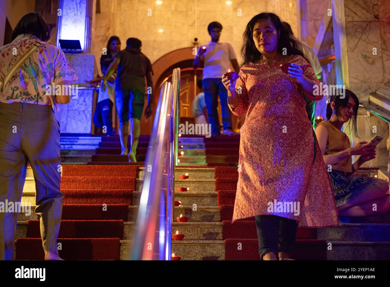 Bangkok, Thailand. 31st Oct, 2024. Devotees celebrate, Diwali or ...