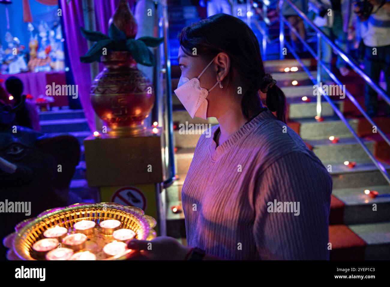 Bangkok, Thailand. 31st Oct, 2024. Devotees celebrate, Diwali or ...