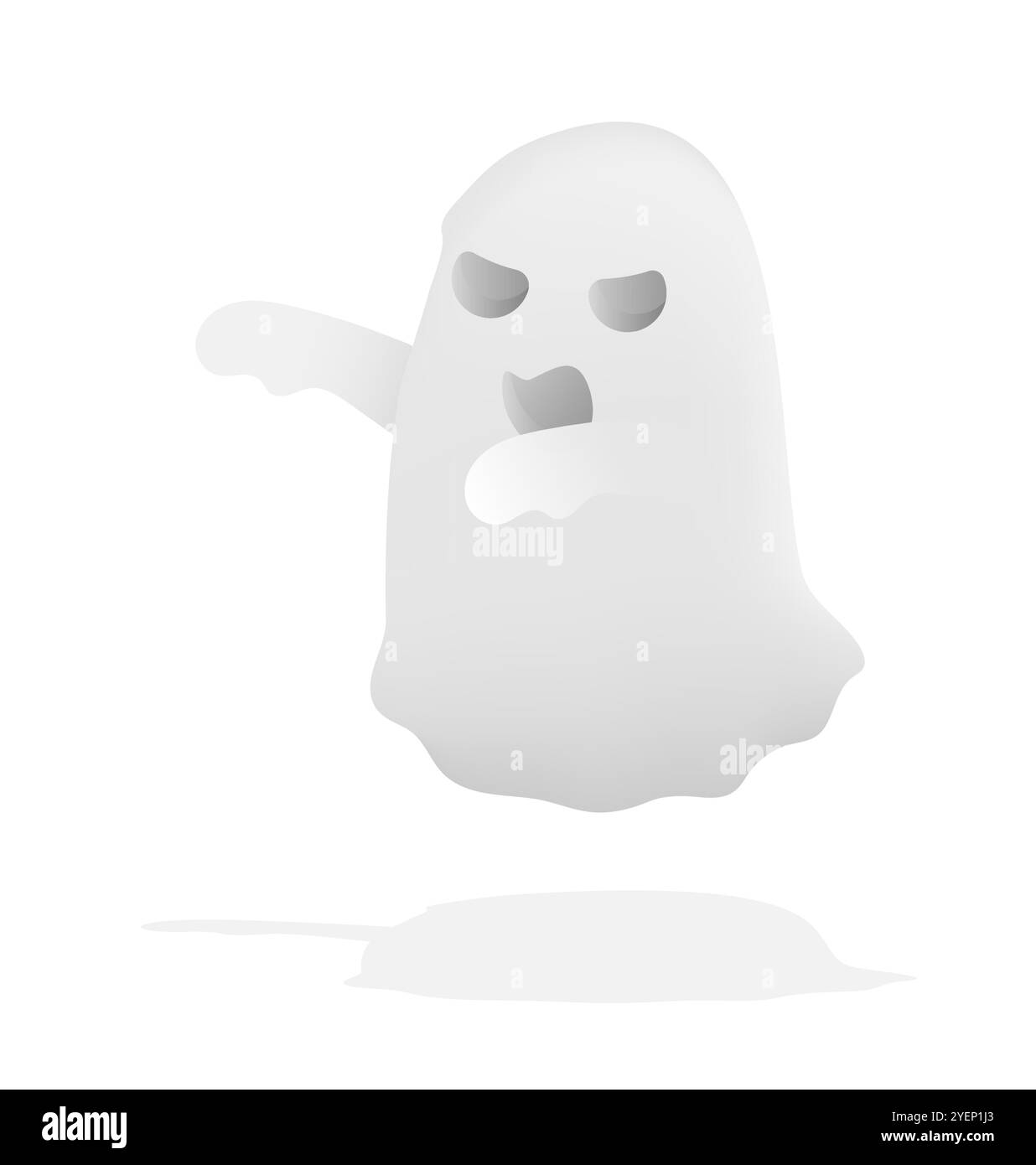 Frightening three dimensional ominous ghost that scares people with ...