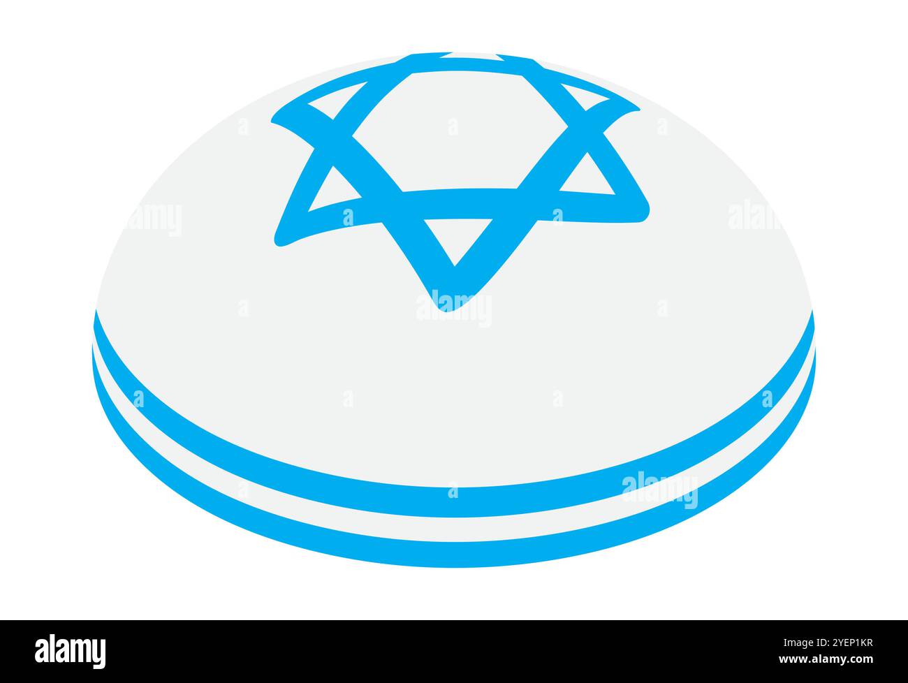 Isometric Religion kippah traditional Jewish headdress prayer cap ...