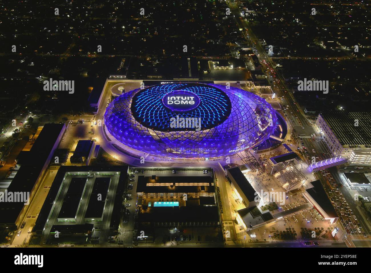 A general overall view of the Intuit Dome, Thursday, Oct. 31, 2024, in ...