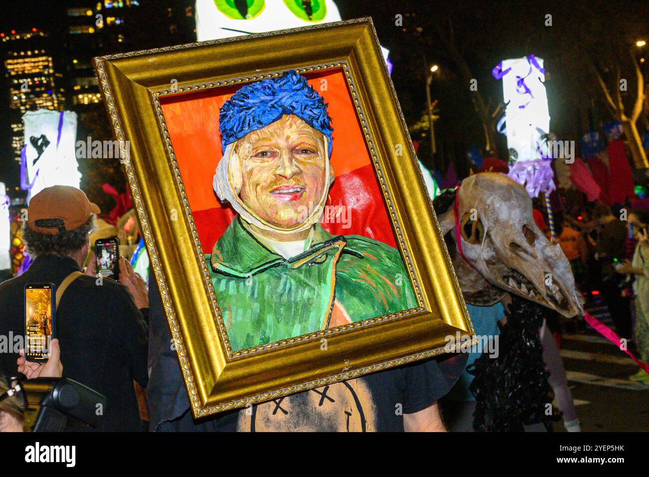 New York, USA. 31st Oct, 2024. Artist James Haggerty participates as a ...