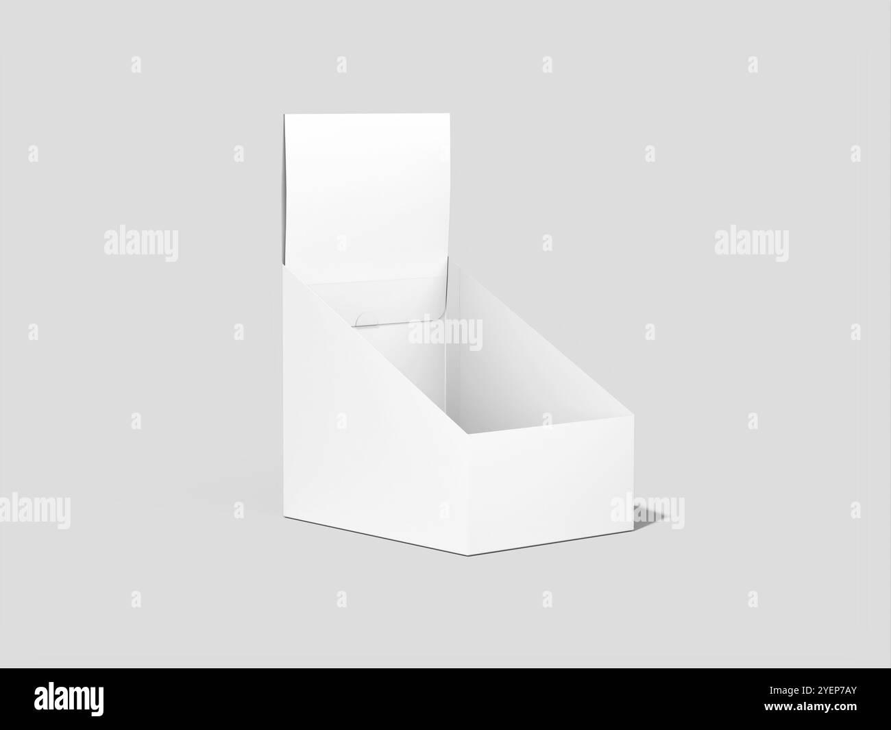 Isolated White Blank Display Box 3D Render Mockup Stock Photo - Alamy
