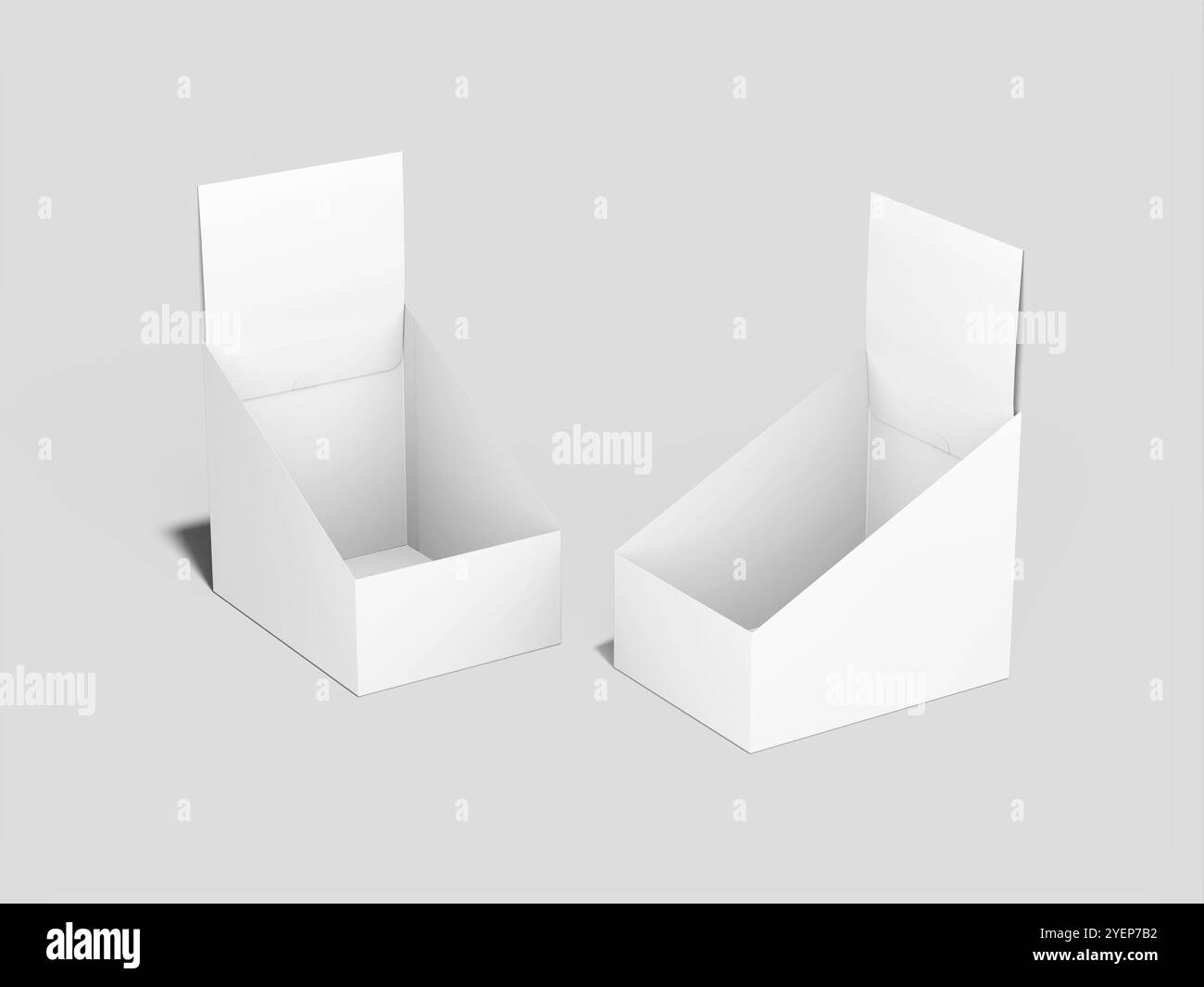 Blank White Cardboard Display Box Stand Mockup 3D Render Stock Photo ...