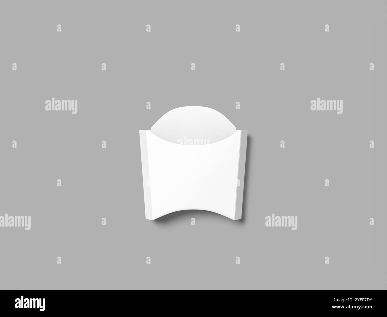 Flat Lay White Blank French Fries Packaging Mockup 3D Stock Photo - Alamy