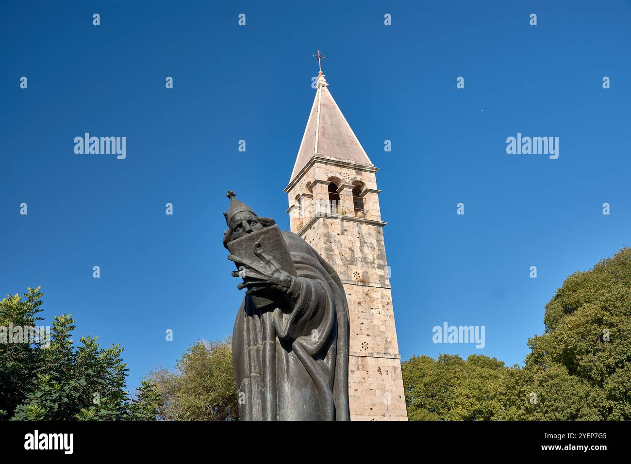 The statue of Gregory of Nin stands proudly in Split, Croatia, honoring ...