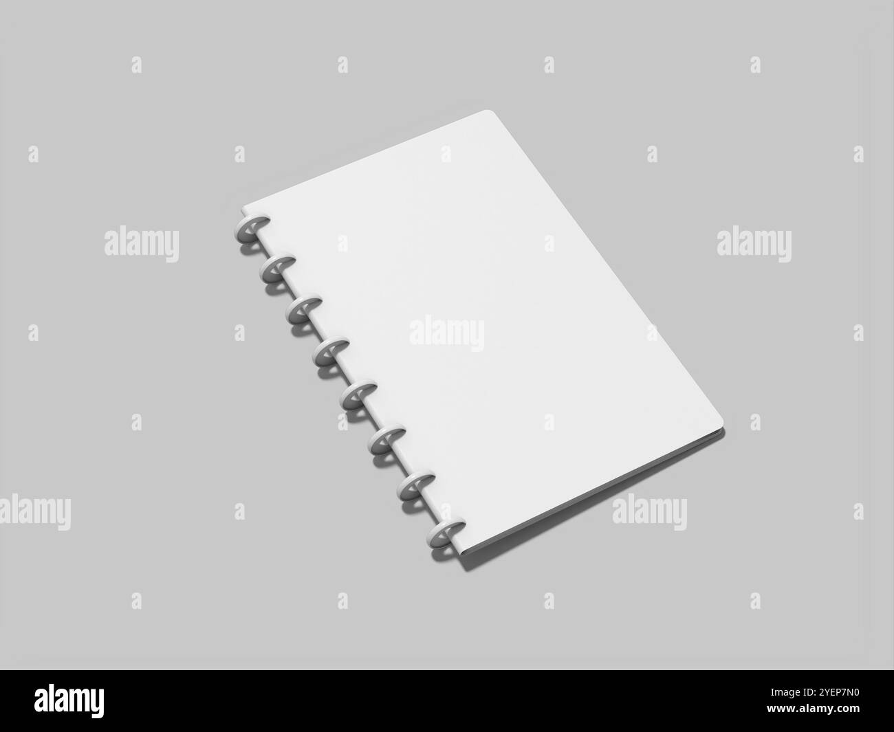 3D Blank Realistic Floating Spiral Ring Notebook Mockup Stock Photo - Alamy