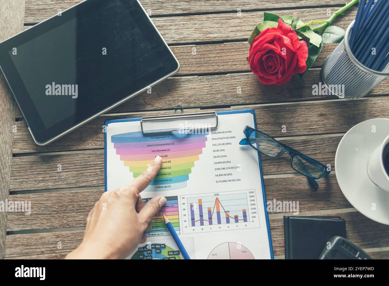 Excel graph with Spreadsheet Document showing Information Financial ...