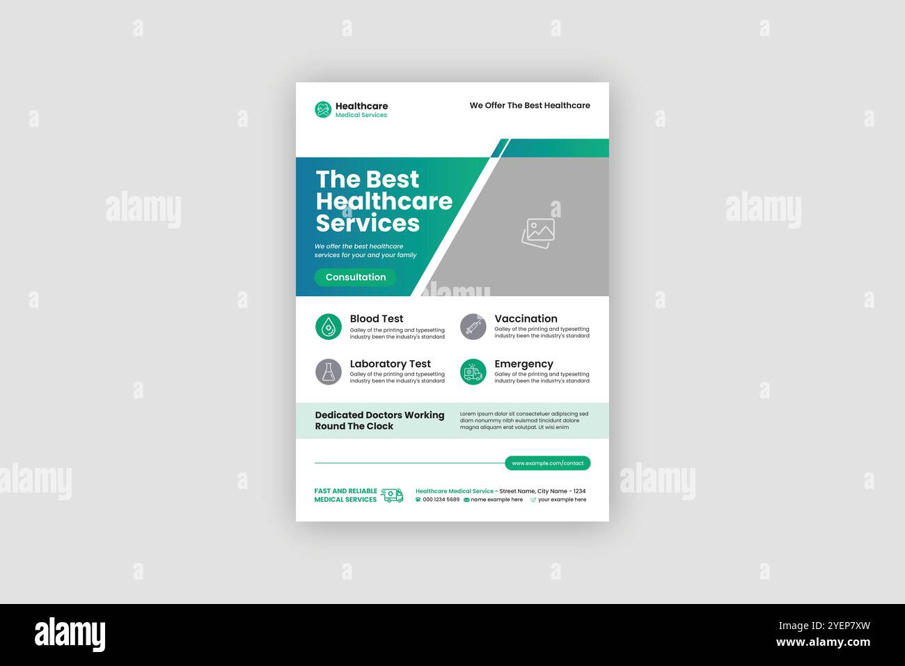 Healthcare flyer design, Medical Flyer Template Stock Vector Image ...