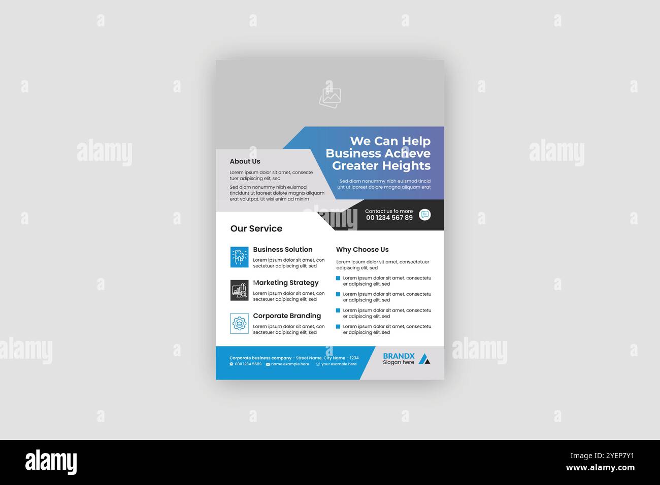 Corporate business flyer template, Modern business flyer template Stock ...