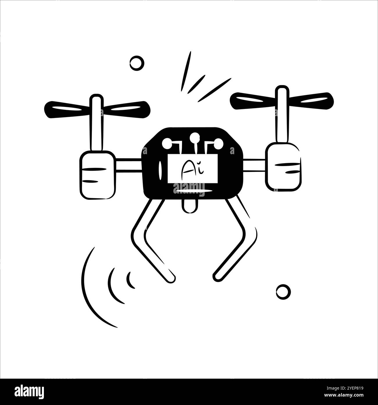 Intelligent Drones Enhanced With Ai For Smart Applications Stock Vector Image And Art Alamy