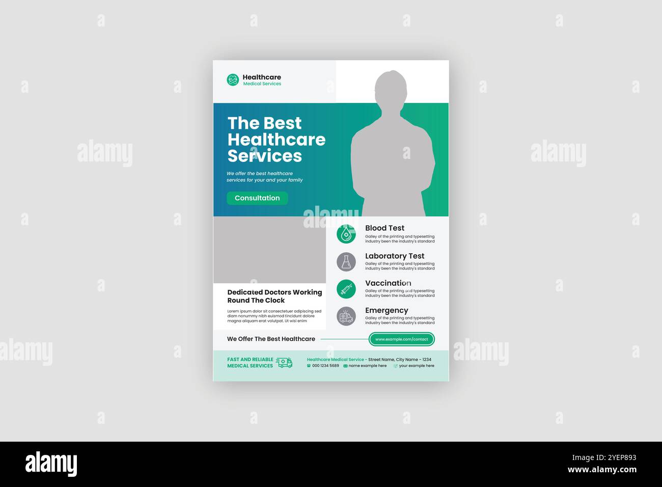 Healthcare flyer design, Medical Flyer Template Stock Vector Image ...