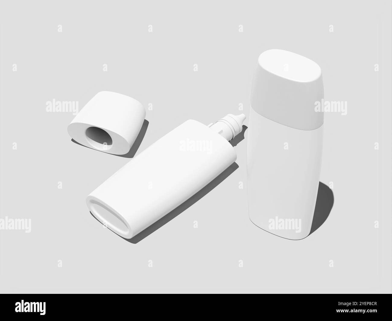 Cosmetic cream tube mockup white plastic container for shampoo hi-res ...