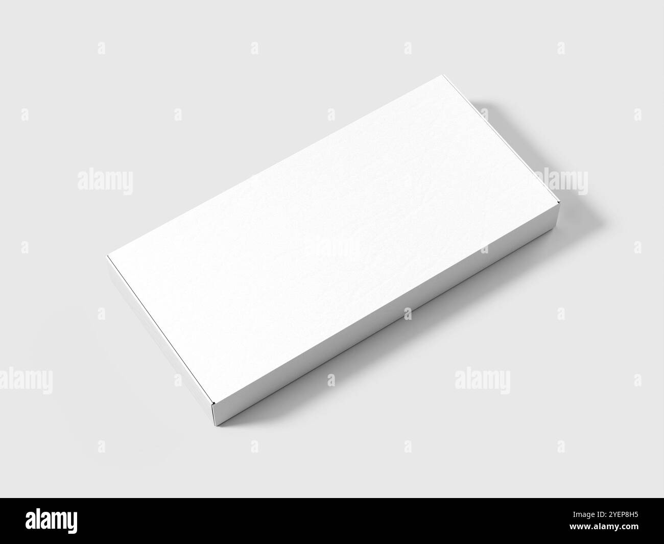 3D Isolated White Blank Open Rectangular Box Mockup Stock Photo - Alamy