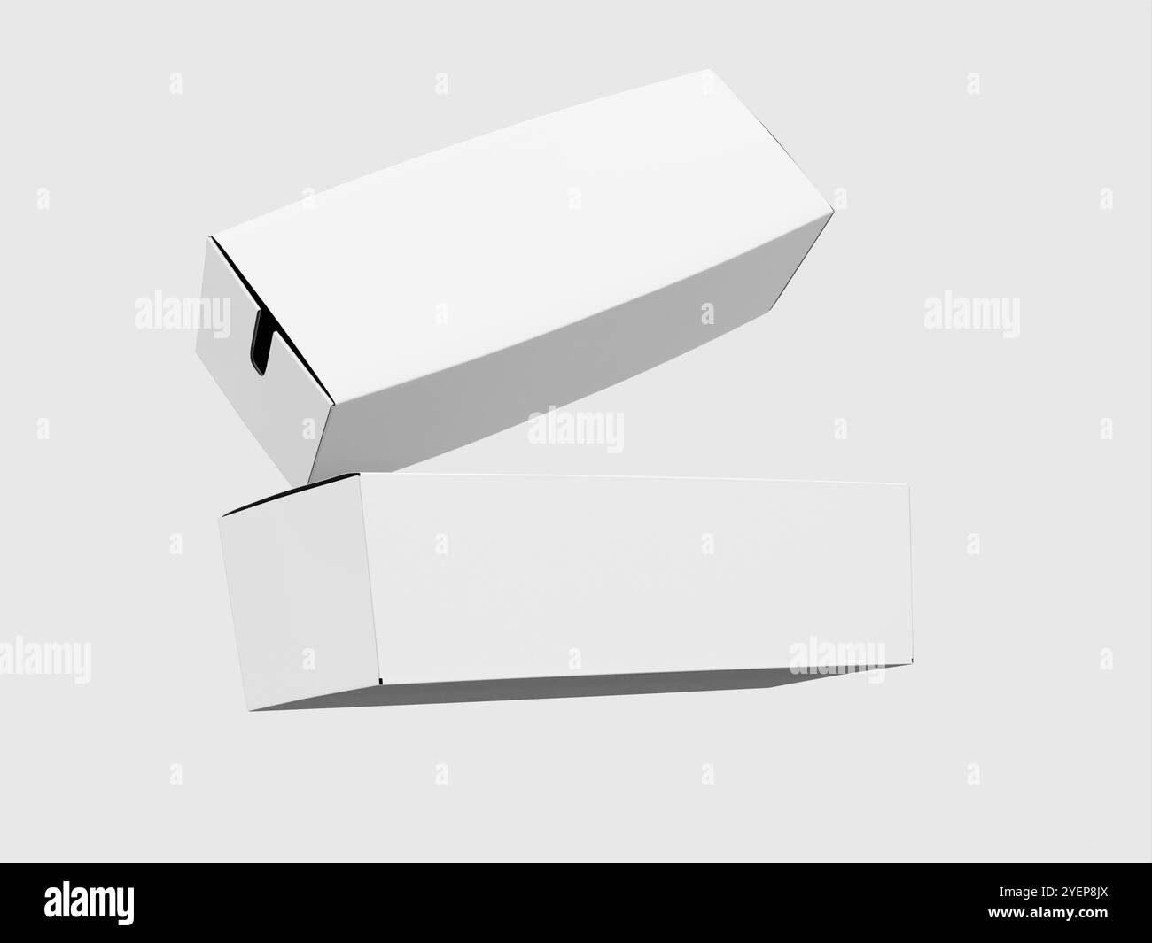 Realistic 3D Rectangular Box Packaging Mockup Rendering Stock Photo - Alamy