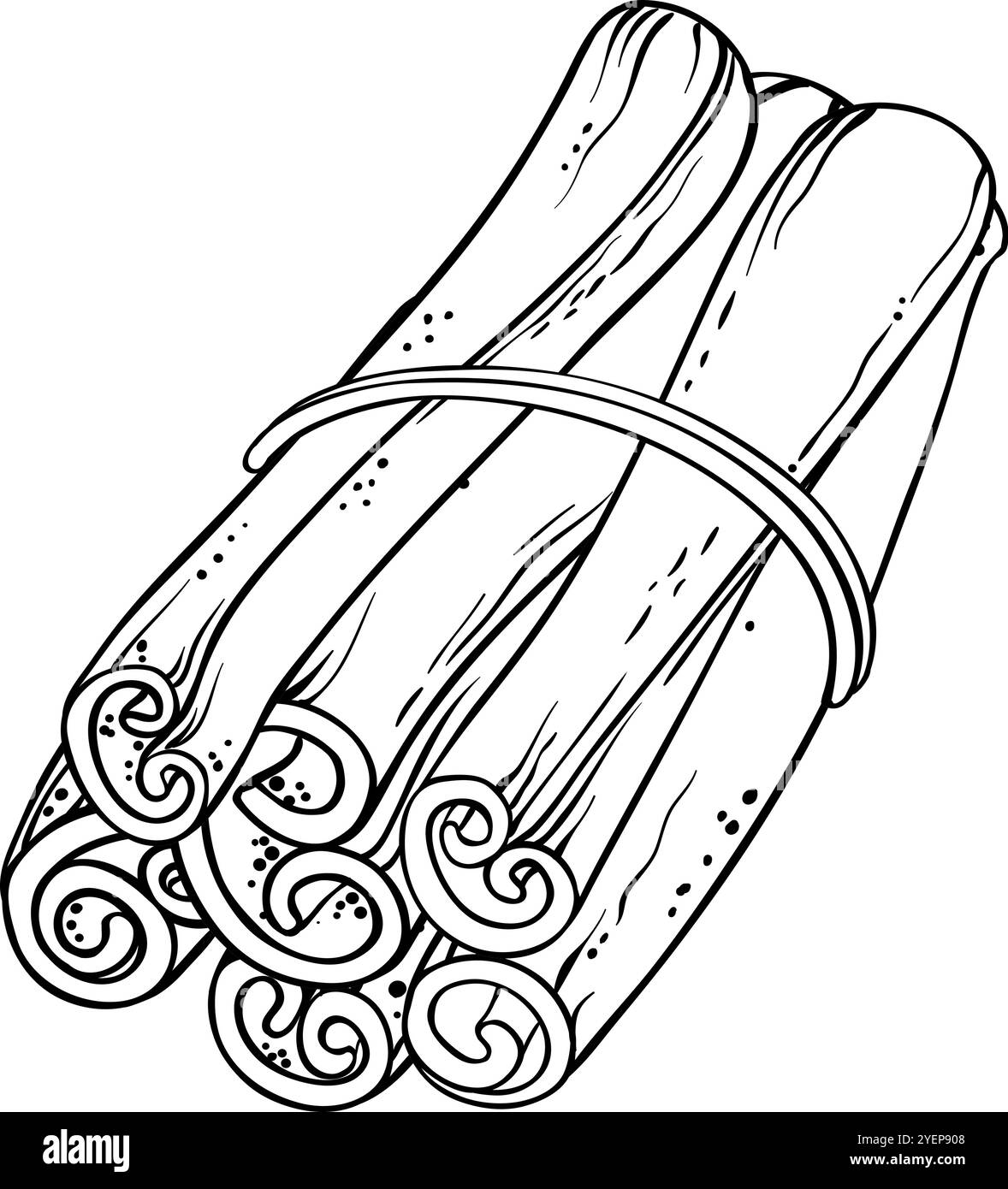 Cinnamon Sticks Isolated Outline Illustration Stock Vector Image & Art ...