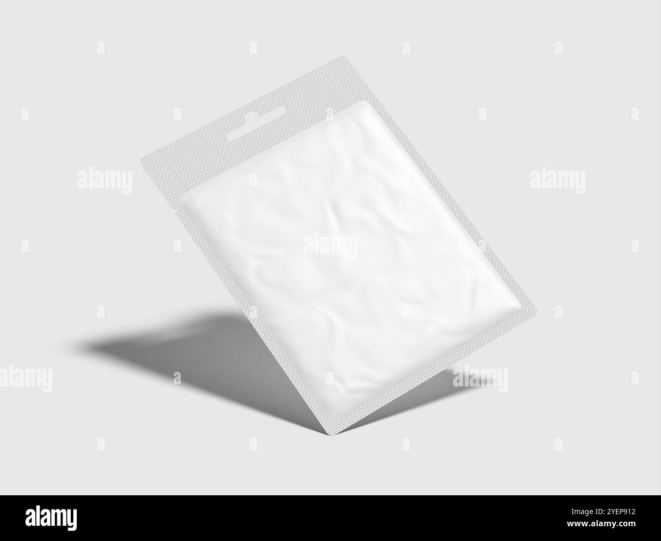 Realistic White Blank Sheet Mask Packaging Mockup 3D Stock Photo - Alamy