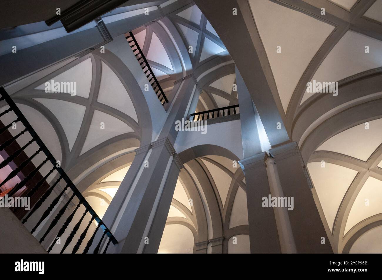 The suggestive cross vaults of the stairwell of the Gravina palace ...