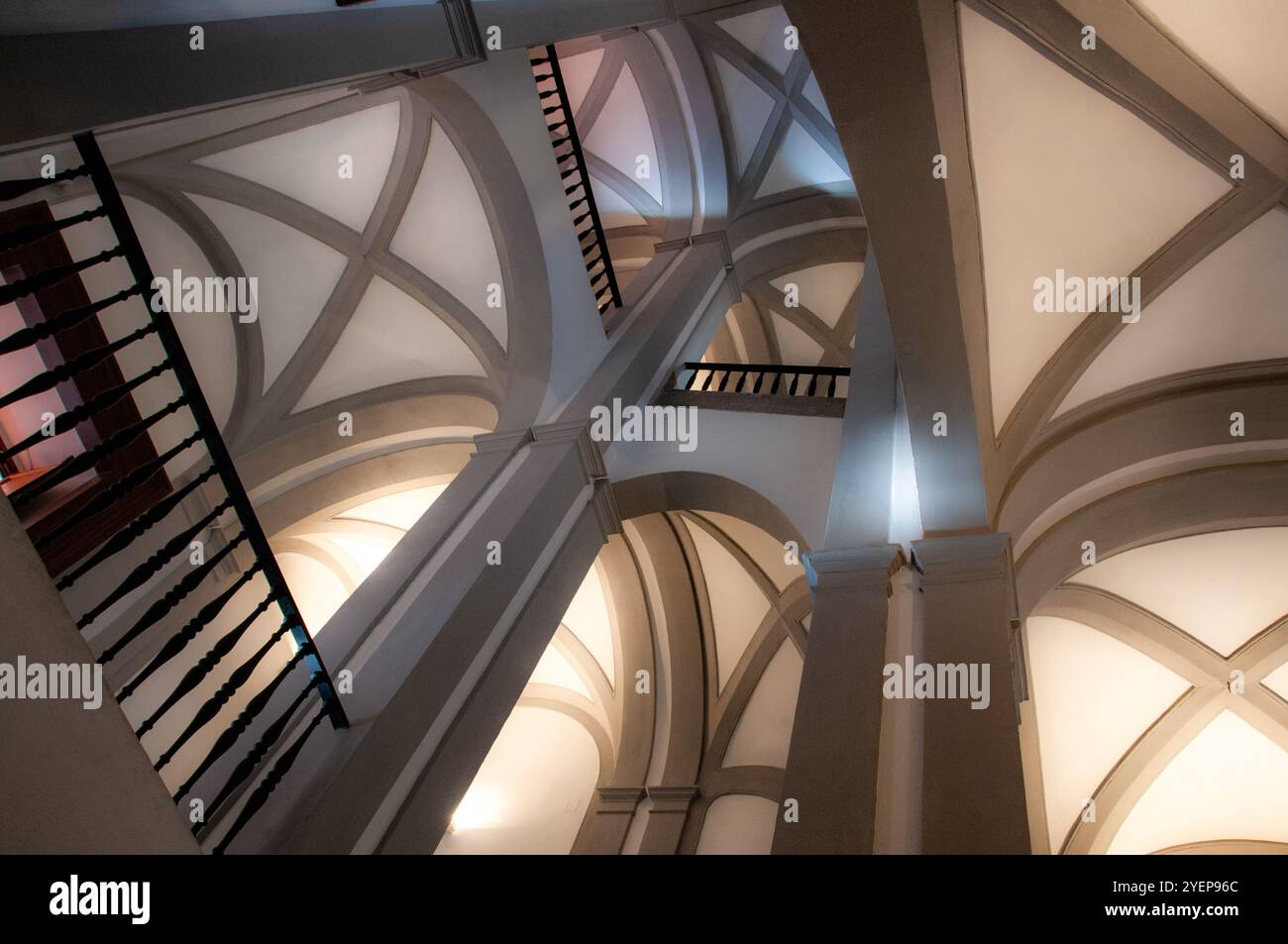 The suggestive cross vaults of the stairwell of the Gravina palace ...