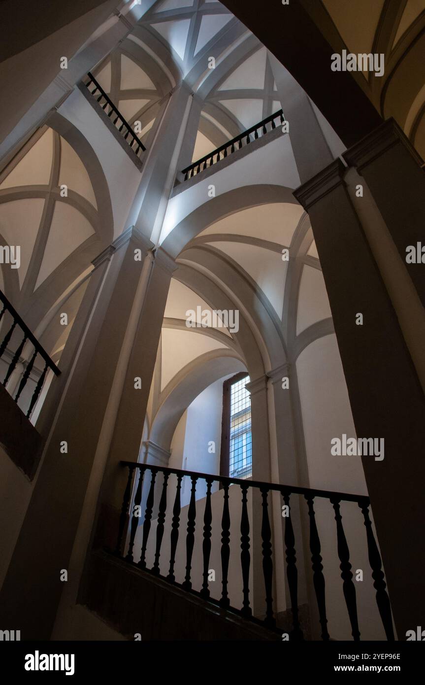 The suggestive cross vaults of the stairwell of the Gravina palace ...