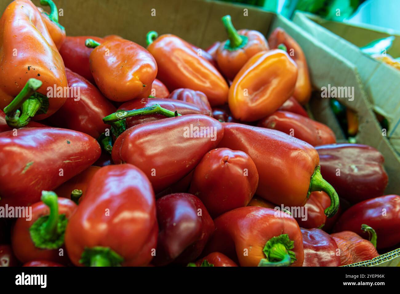 pepper ripe fresh market grocery food produce healthy natural organic ...