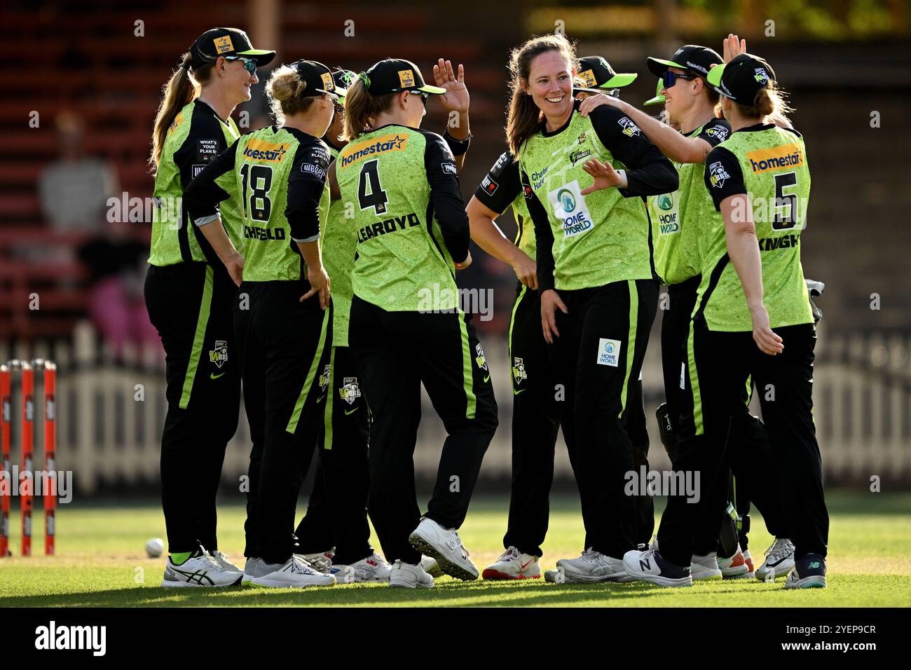 Sydney, Australia. 01st Nov, 2024. Sam Bates of the Thunder (centre ...
