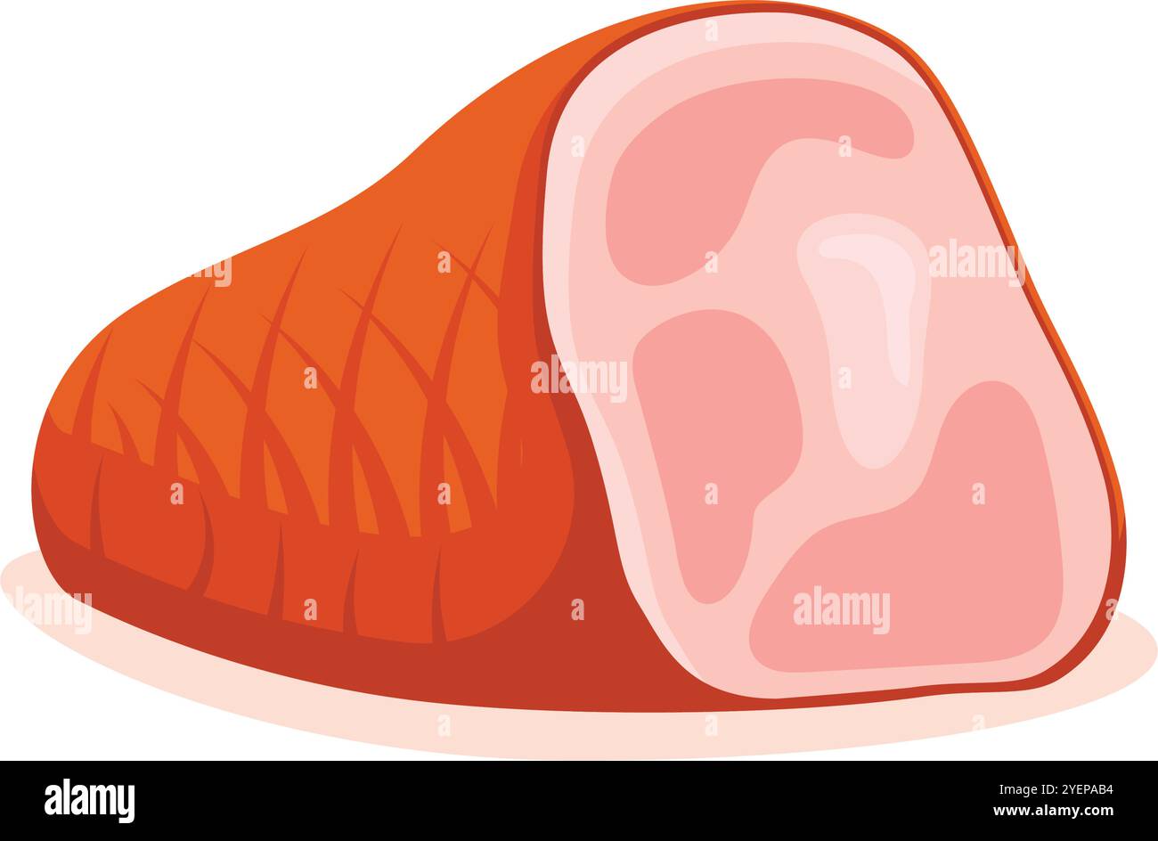 Raw meat icon in flat style. Lamb or beef vector illustration on ...