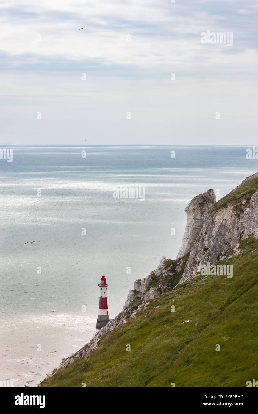 Beachy head lighthouse, Beachy head, Eastbourne, England, UK Stock ...