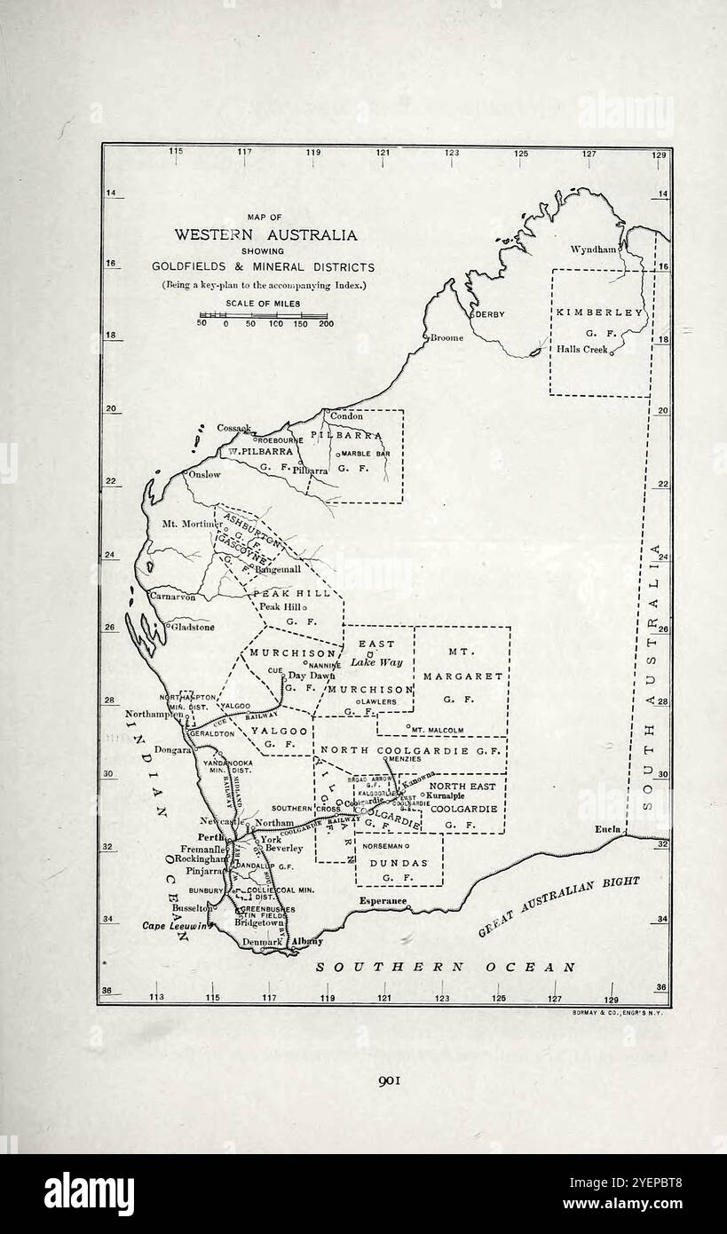 Map of australia historic 1900 hi-res stock photography and images - Alamy
