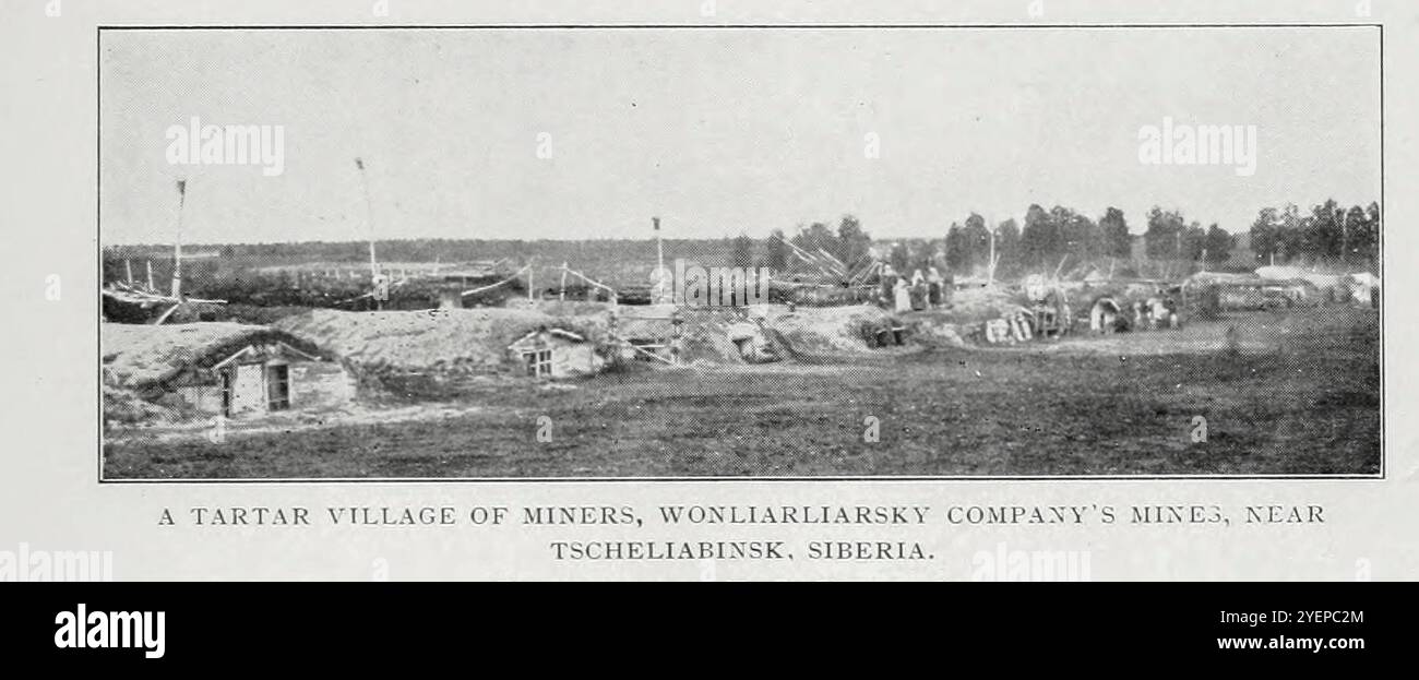 A TARTAR VILLAGE OF MINERS, WONLIARLIARSKY COMPANY'S MINE, NEAR ...