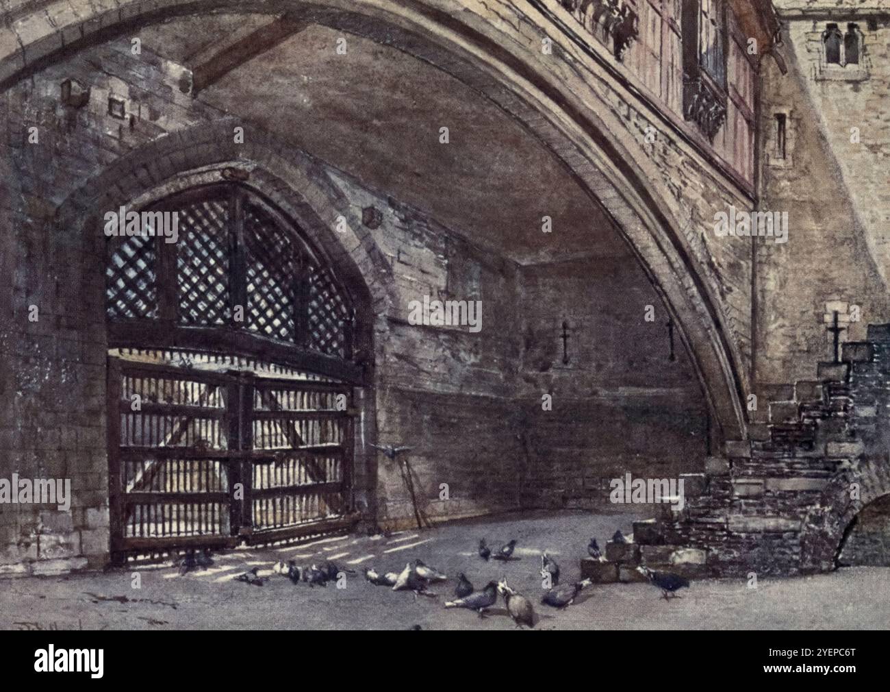 Tower of london illustration gate hi-res stock photography and images ...