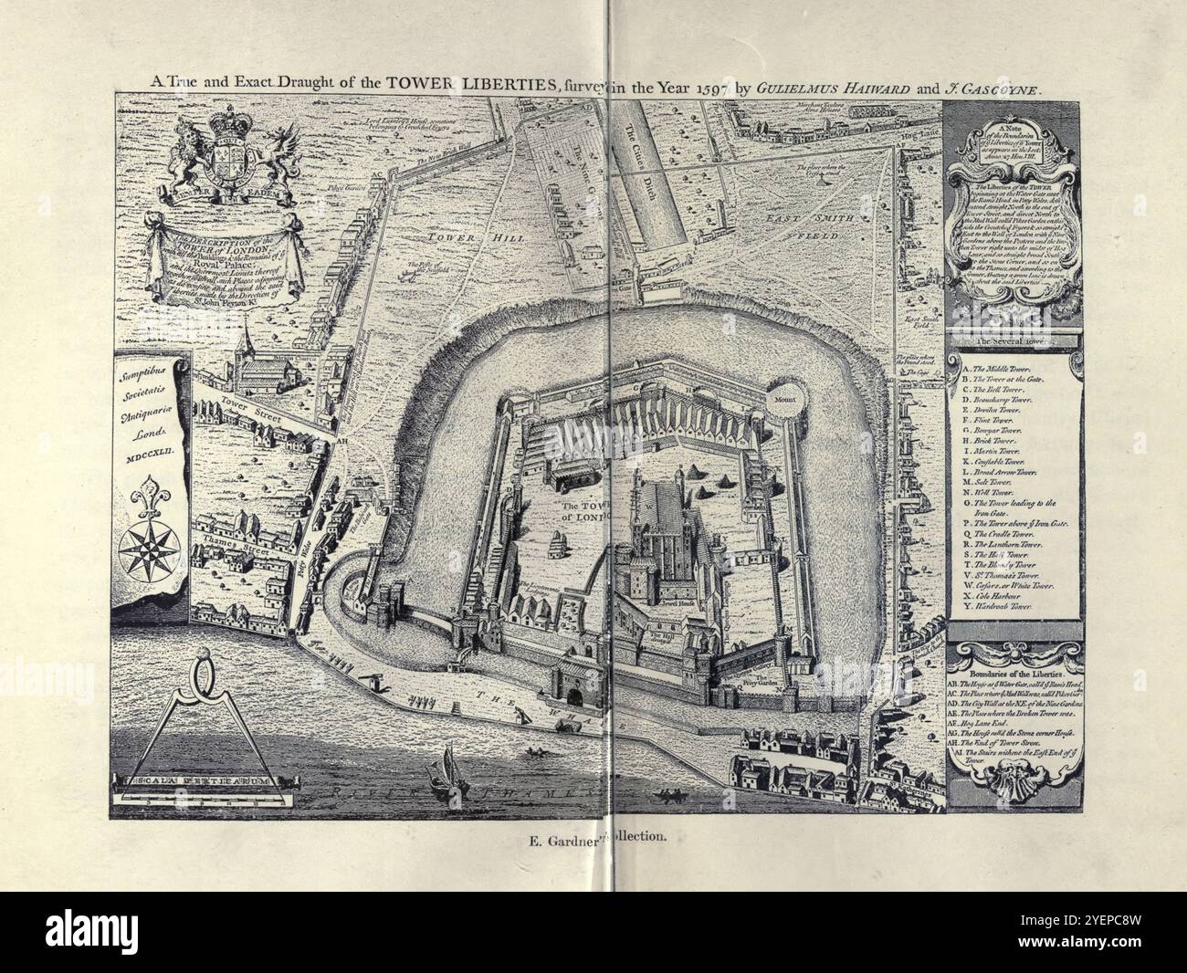 1597 map of tower of london hi-res stock photography and images - Alamy