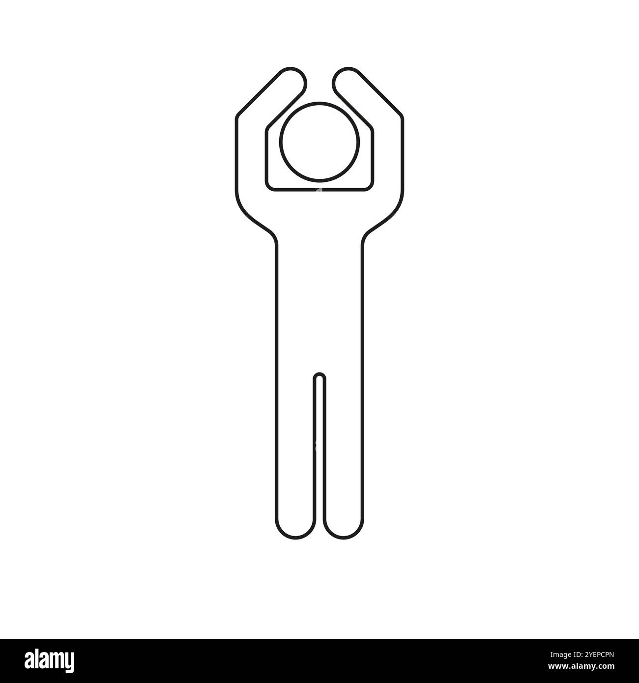 Figure with raised arms hi-res stock photography and images - Alamy