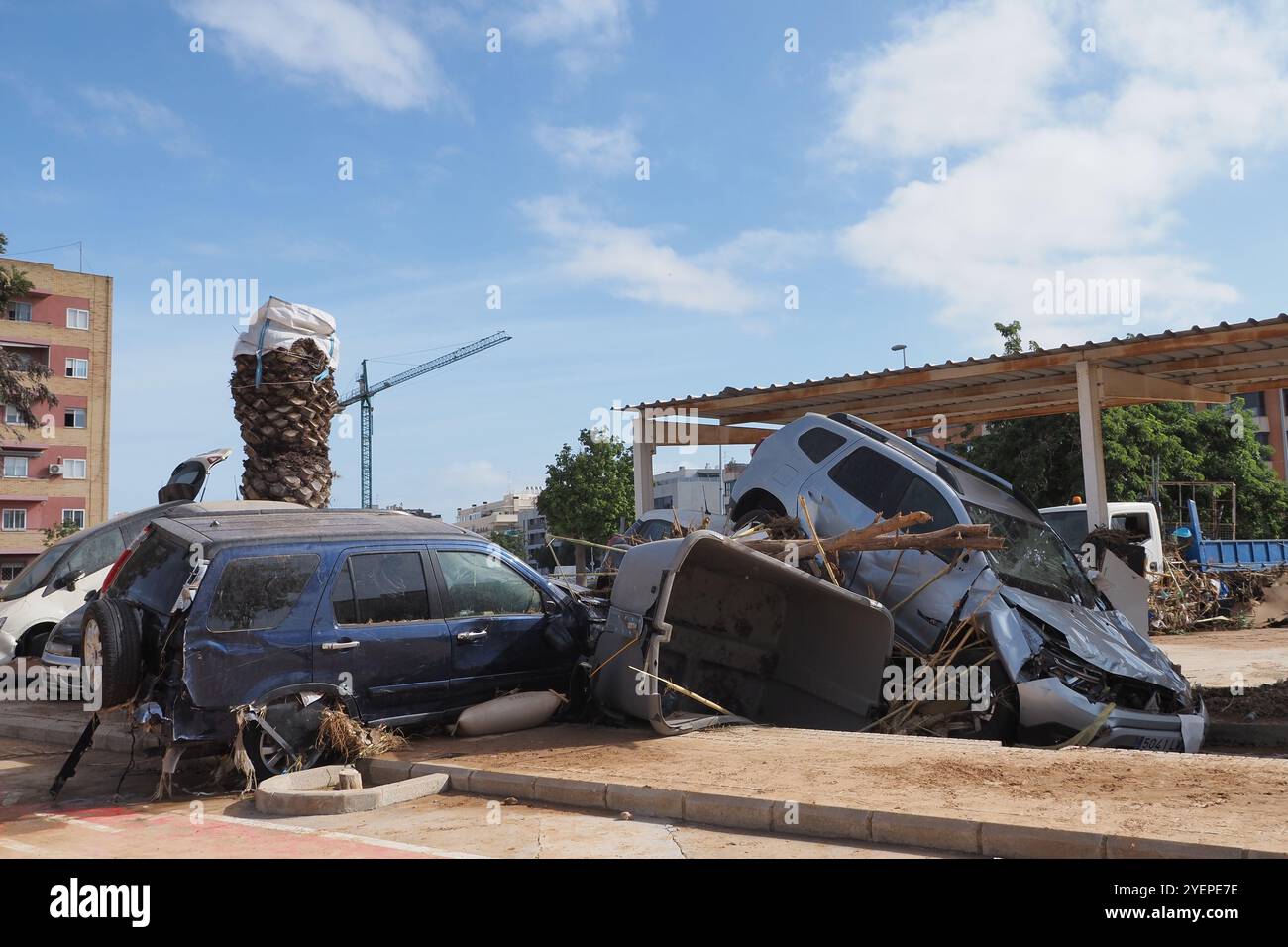 The aftermath of hurricane Dana in Valencia, Spain - Devastating ...