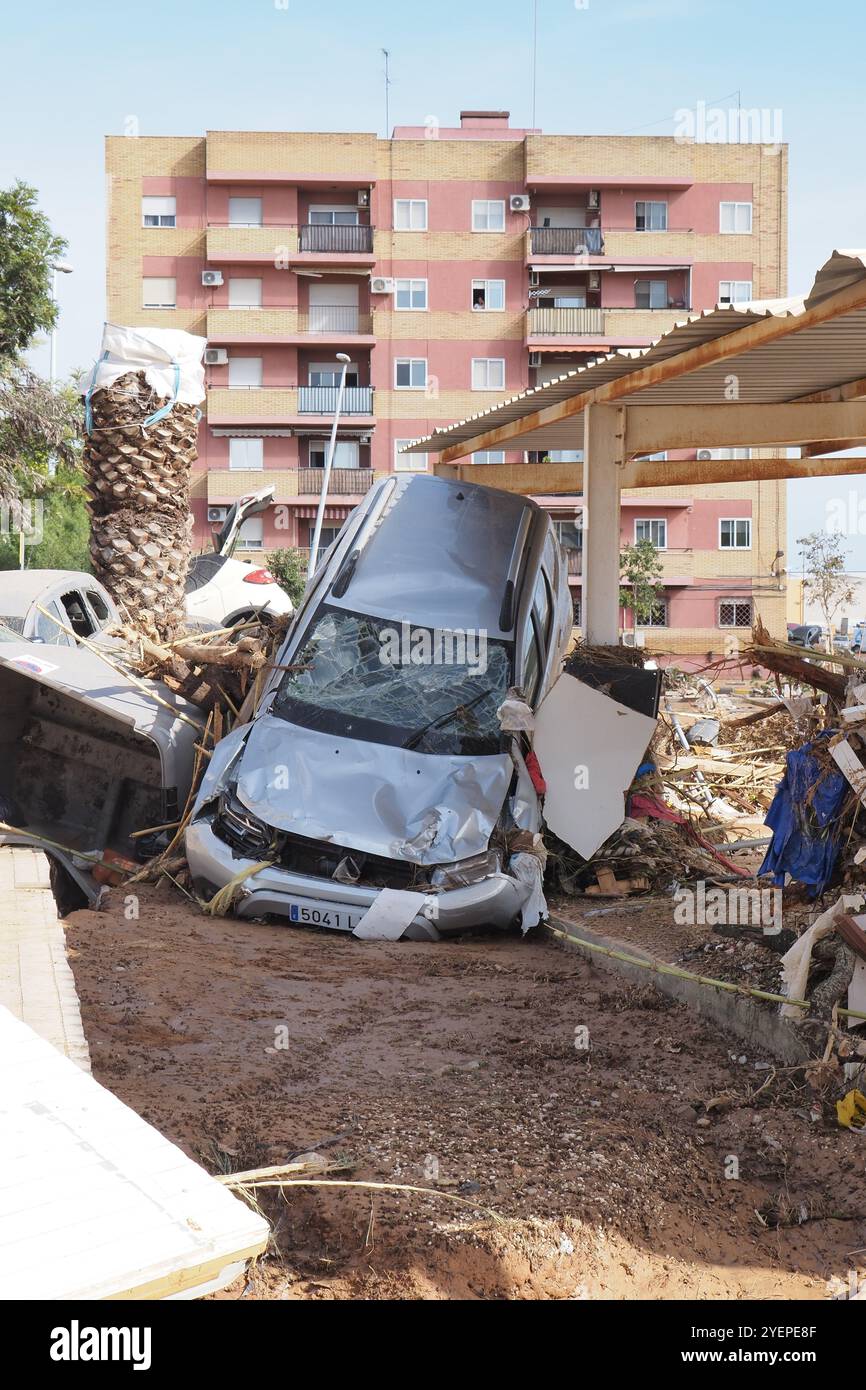 The aftermath of hurricane Dana in Valencia, Spain - Devastating ...