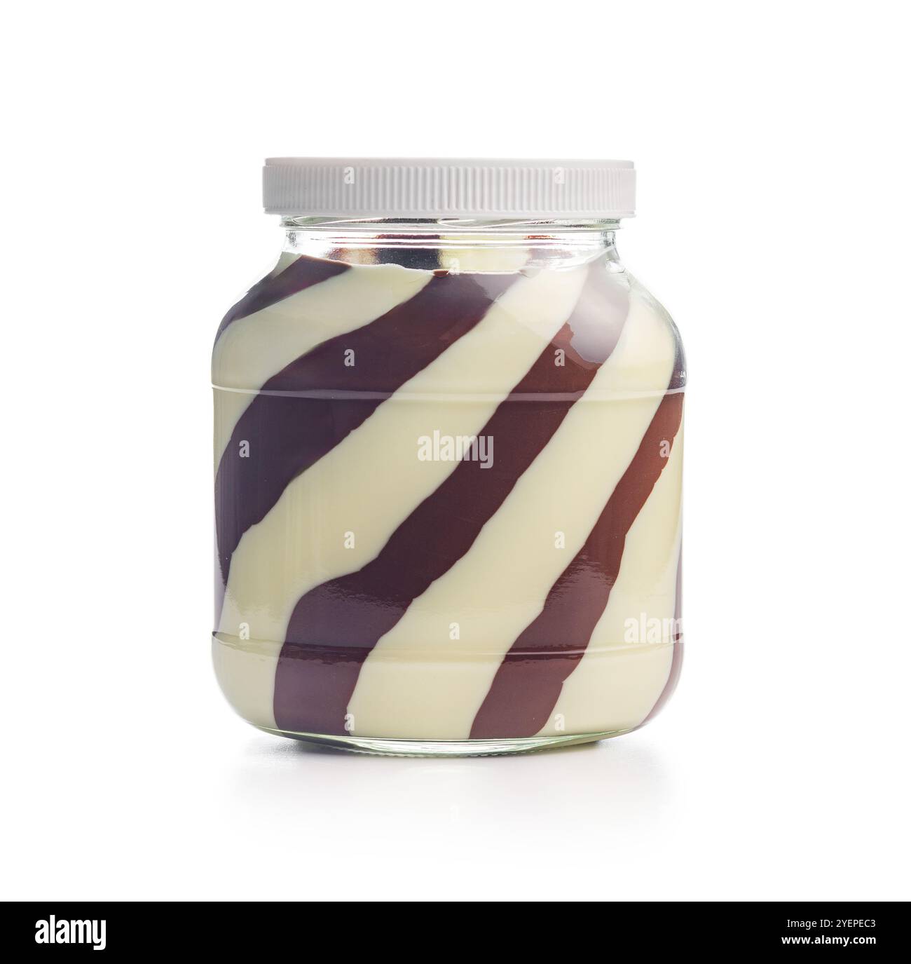 Chocolate cream spread isolated on a white background Stock Photo - Alamy