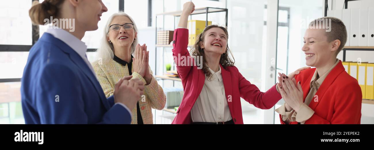 Positive successful business team hi-res stock photography and images ...