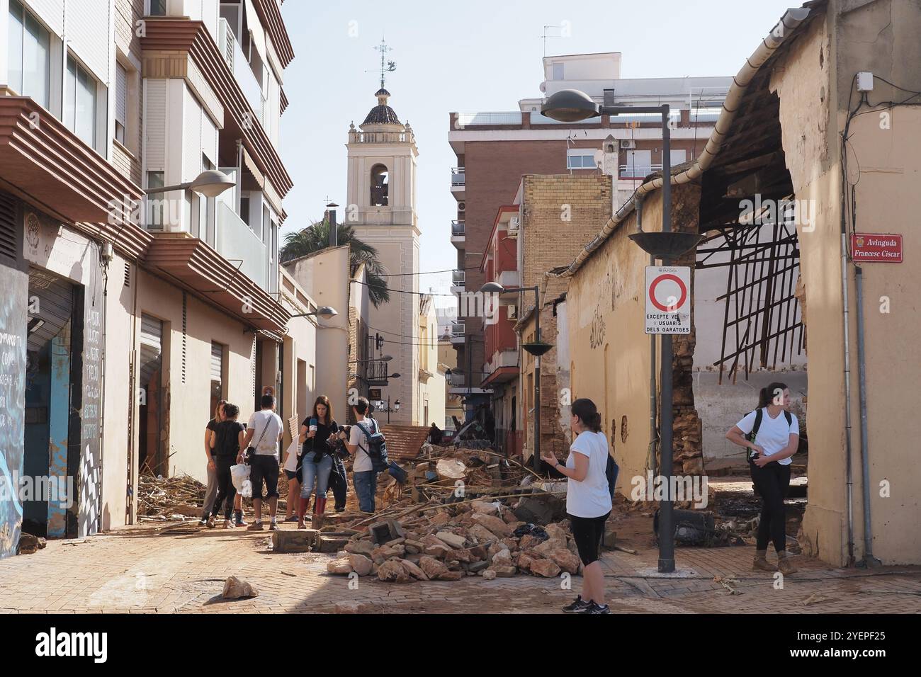 The aftermath of hurricane Dana in Valencia, Spain - Residents ...