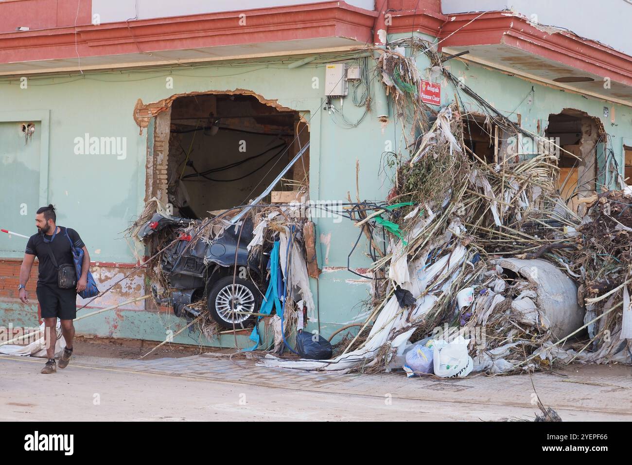 The aftermath of hurricane Dana in Valencia, Spain - Devastating ...