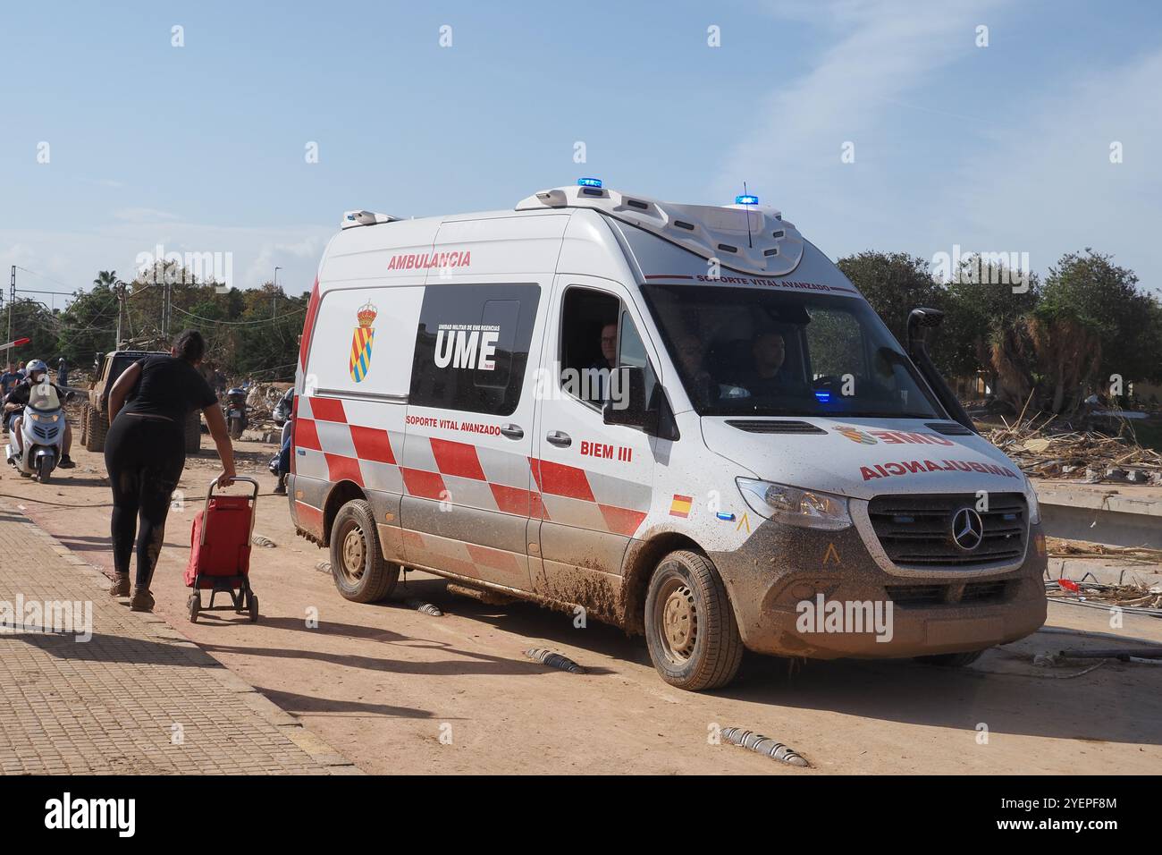 The aftermath of hurricane Dana in Valencia, Spain - Emergency medical ...