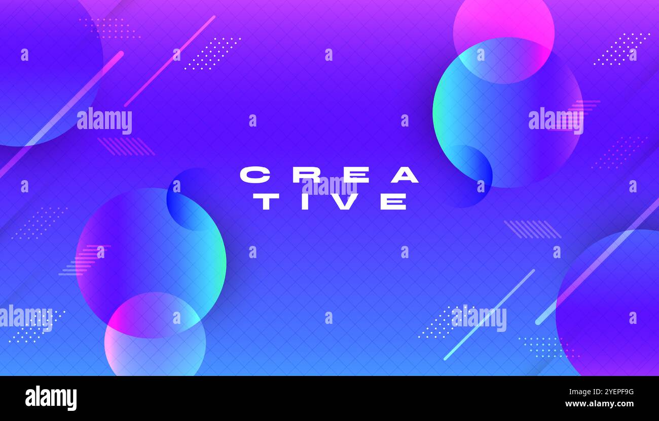 Abstract and Colorful Gradient Background Design with Circle Objects ...